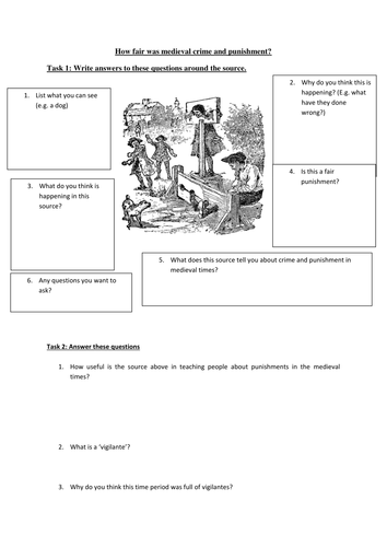 Medieval Crime and punishments | Teaching Resources