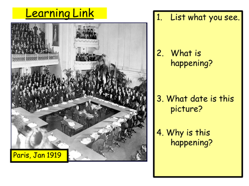 Treaty of Versailles lesson and homework worksheet | Teaching Resources