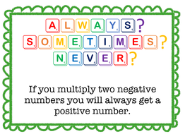 Always, Sometimes, Never Posters x30 | Teaching Resources