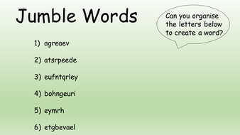 KS2 Spelling, Jumble Words- 37 Powerpoints | Teaching Resources