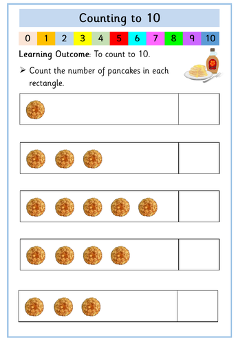 Pancake Day Maths - Counting to 10 | Teaching Resources