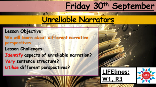 Fiction Writing - Unreliable Narrators | Teaching Resources