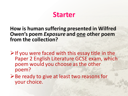 Power and Conflict comparative essay writing resources - NEW AQA GCSE ...