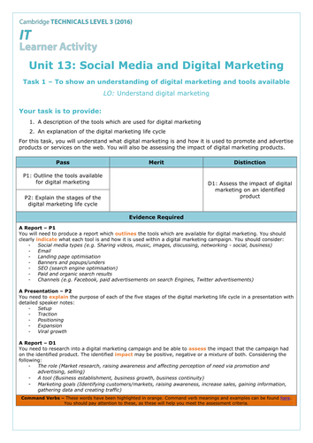 Cambridge Technical Level 3 2016 - IT Student Assignment Unit 13 ...