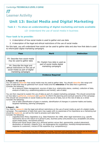 Cambridge Technical Level 3 2016 - IT Student Assignment Unit 13 ...