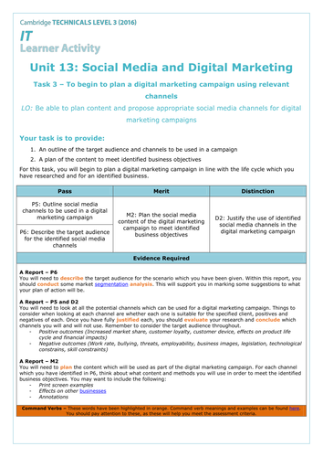 Cambridge Technical Level 3 2016 - IT Student Assignment Unit 13 ...