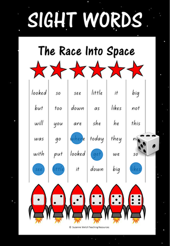 New Zealand Sight Words – ‘The Race into Space’ game. | Teaching Resources