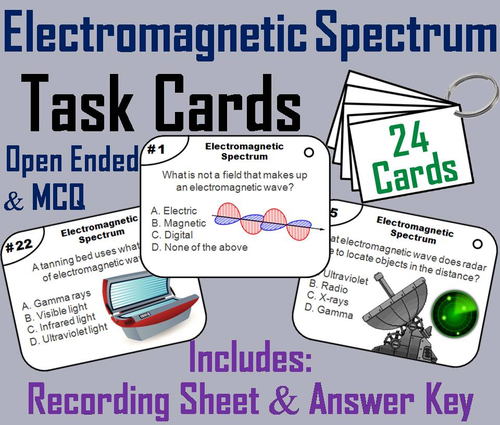 The Electromagnetic Spectrum Task Cards and Activities Bundle | Teaching Resources