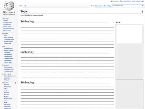 Wikipedia Template Worksheet/Homework | Teaching Resources