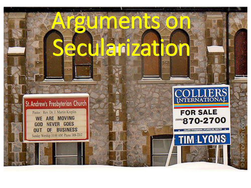 Secularisation second lesson - How do we measure it and theoretical ...