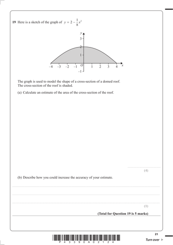 Area under a graph exam questions | Teaching Resources