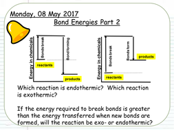 New AQA Chemistry Topic 5: Energy Changes | Teaching Resources
