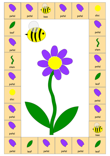 Flower board game; numeracy, fine motor skills, turn taking. | Teaching ...