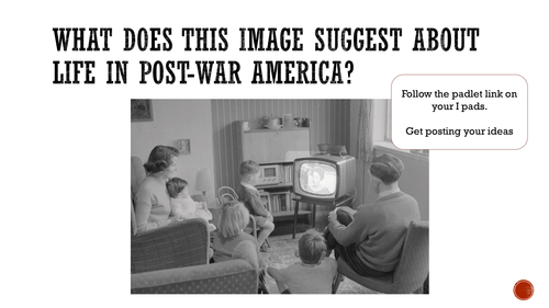 AQA GCSE History Section 1A America. Part 3: Post War America ...
