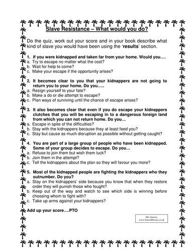 Slavery and Slave Trade SOW and Assessment | Teaching Resources