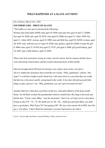 Slavery and Slave Trade SOW and Assessment | Teaching Resources
