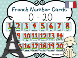 French Numbers 0 - 20 Cards / Posters | Teaching Resources