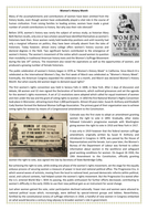 Women’s History Month - Reading Comprehension Worksheet (ESL, ELL, ELT ...
