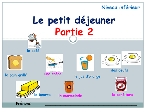 Primary French: Breakfast (Part 2) | Teaching Resources