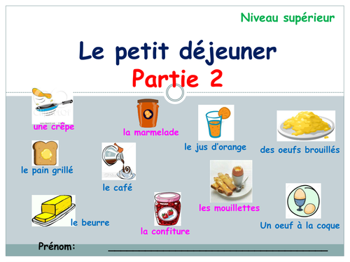 Primary French: Breakfast (Part 2) | Teaching Resources