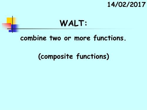 Functions: function notation, composite and inverses | Teaching Resources