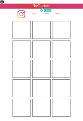 Instagram Template/Worksheet/Homework | Teaching Resources