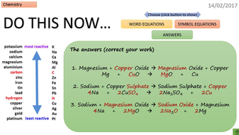 Chemistry Lesson Starters - DO SCIENCE NOW (11-14) | Teaching Resources