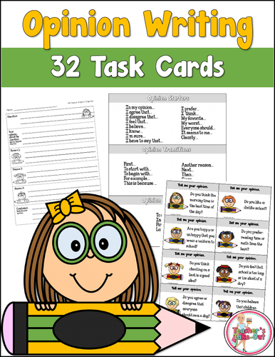 Opinion Writing Task Card Center | Teaching Resources