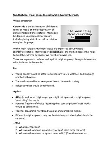 Issues of Human Rights: Whole Lesson on Religious Expression, including ...