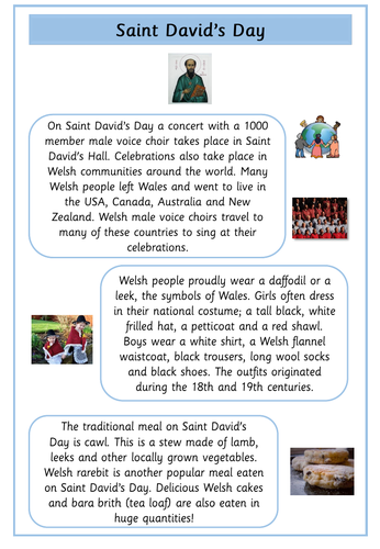 Saint David's Day | Teaching Resources