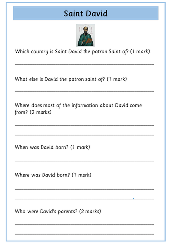 Saint David's Day | Teaching Resources