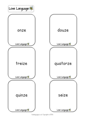 French numbers 1-31, age and birthday vocabulary cards | Teaching Resources
