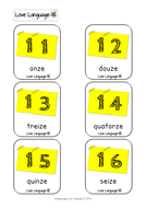 French numbers 1-31, age and birthday vocabulary cards | Teaching Resources