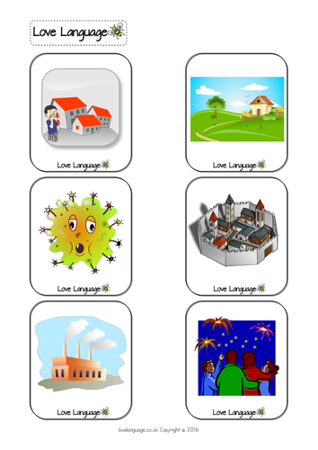 French local area descriptions vocabulary cards | Teaching Resources