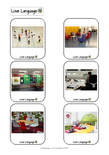 French places in a school vocabulary cards | Teaching Resources