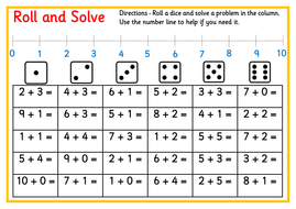 Roll and Solve Game Mats - Addition/Subtraction to 10/20 - Numeracy ...