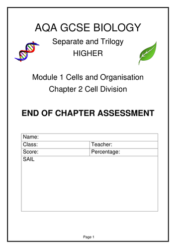 NEW GCSE Biology - B2 Cell Division | Teaching Resources