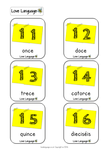 Spanish numbers 1-31, age and birthday vocabulary cards | Teaching ...