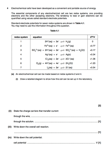 Introduction to electrochemical cells - includes writing half cells ...
