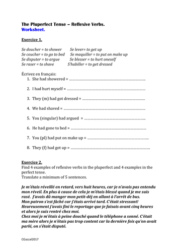 The pluperfect Tense / Le plus que parfait in French - a complete guide ...