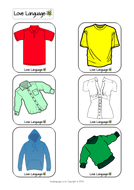 Spanish uniform vocabulary cards - clothes | Teaching Resources