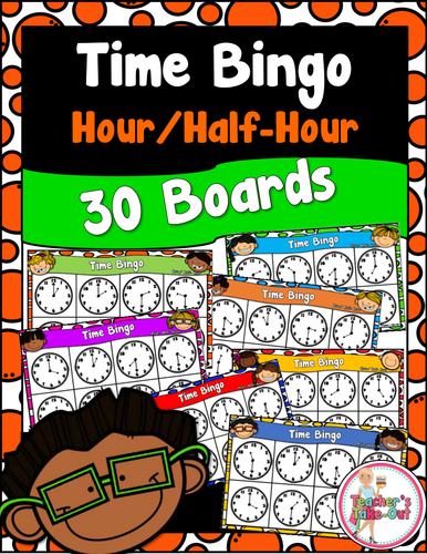 Time Bingo to the Hour and Half Hour | Teaching Resources