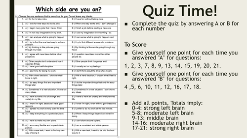 LATERALISATION & SPLIT BRAIN - Full Lesson - AQA Psychology ...