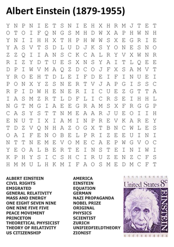 Top 10 Scientists of all Time Word Search Pack | Teaching Resources