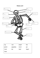 Rhanau'r corff - Body Parts (Welsh) 9 differentiated labelling ...