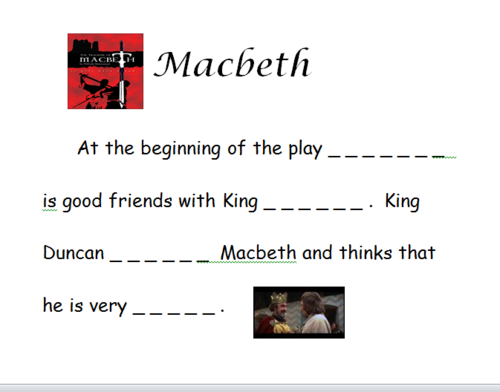 Macbeth (DIFFERENTIATED WORKBOOK) Act 2 Scenes 1 and 2. | Teaching Resources