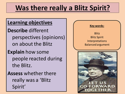 The Blitz Spirit- Interpretations | Teaching Resources