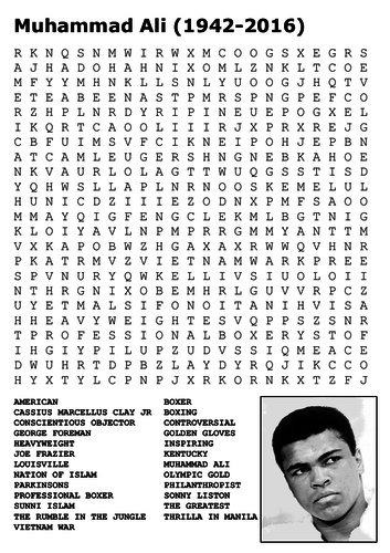 The Top 10 Most famous People of all time Word Search Pack | Teaching ...