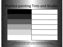 Practice mixing Tints and Shades | Teaching Resources
