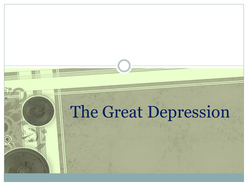 The Great Depression | Teaching Resources